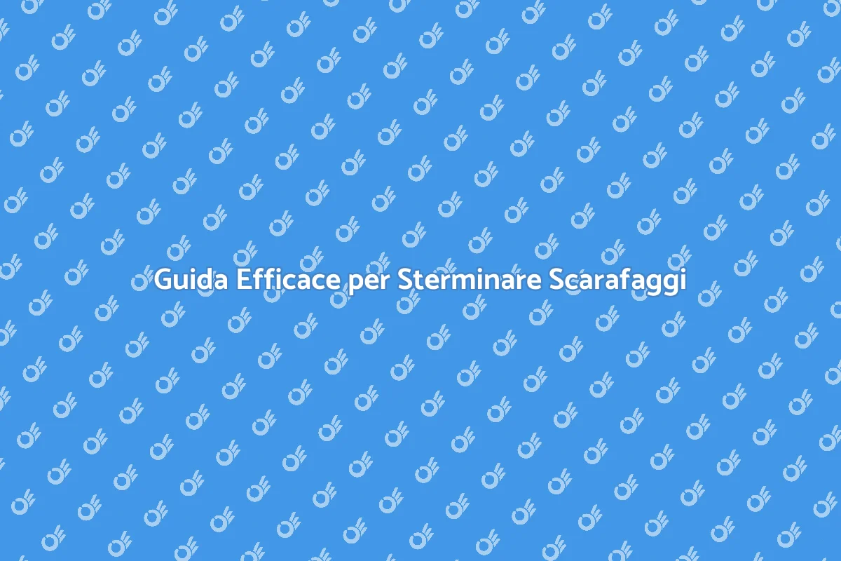 Sterminare gli Scarafaggi in Casa